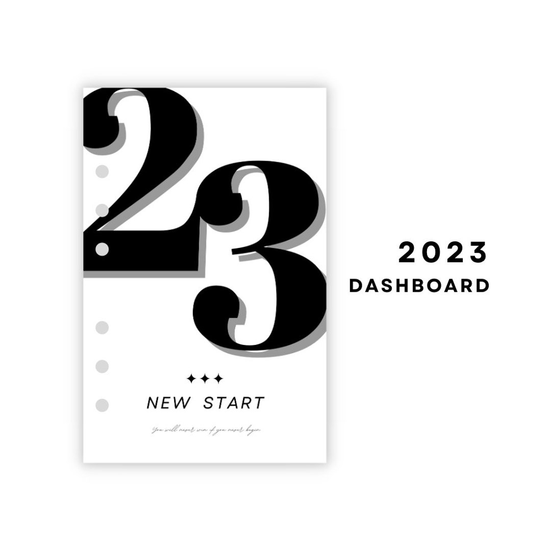Printable 2023 Planner Dashboard Personal A5 A6 A7 Half Letter Minimal ...