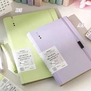 A5 B5 Hardcover Binder | 20 26 Holes Ring Binder | Loose Leaf Notebook ...