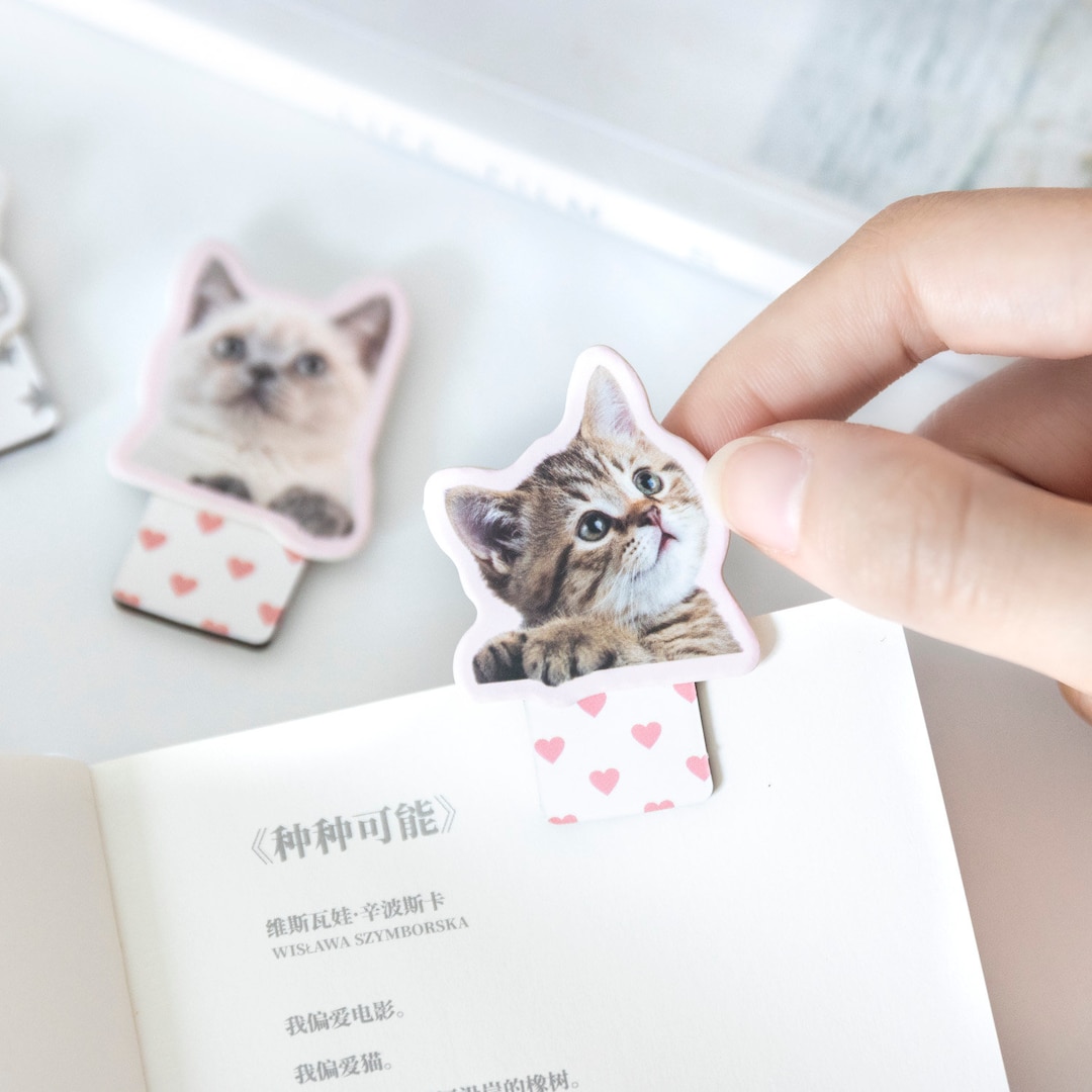 Cute Cat Magnetic Bookmark | Kawaii Kitten Page Keeper | Book Lover ...