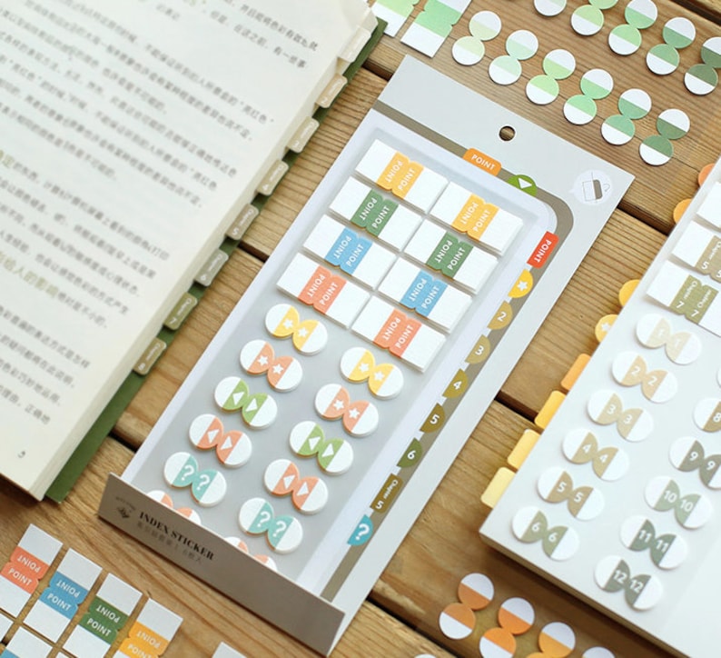 6 Sheets Index Stickers Planner Sticker Pack Calendar - Etsy
