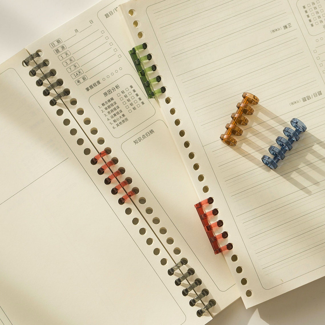 Plastic Binding Spiral Rings A5 B5 A4 DIY Smart Ring Binder - Etsy Canada