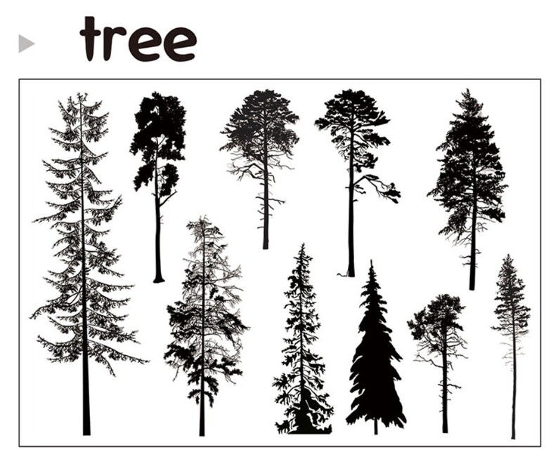 Tree Silicone Stamp Transparent Clear Stamp Set - Etsy