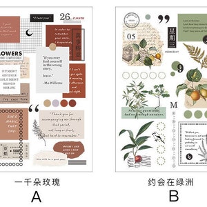 Retro Plant Stickers Junk Journal Kit Pack Ephemera Planner Sticker ...