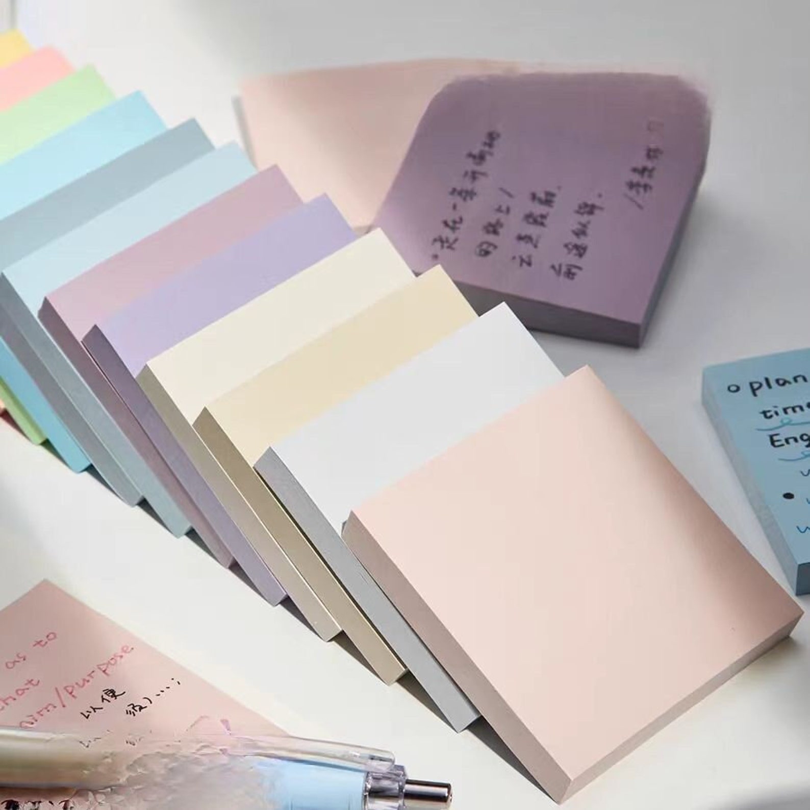 Colorful Sticky Notes Desktop Notepad Minimalist Memo Pad Writing Pad ...