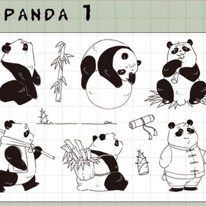 Panda Notes Silicone Stamp Transparent Clear Stamp Set Scrapbooking ...