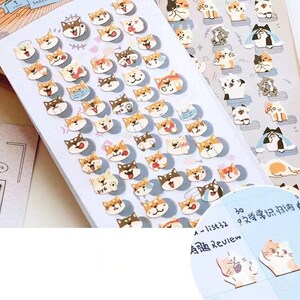 Cute Cat Dog Emotion Sticker Pack Stickers / Planner Sticker Set / Junk ...