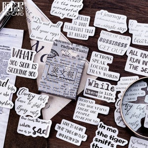 46pcs English Newspaper Sticker Pack / Junk Journal / Stickers - Etsy
