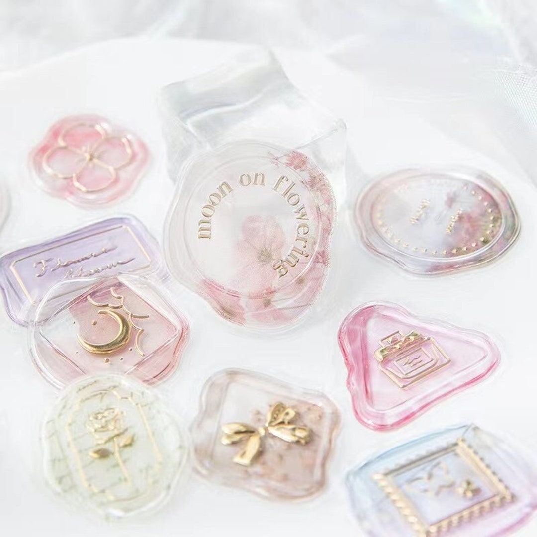 Transparent Hot Stamped Stickers Pack Sealing Sticke/ Wax Sealing ...