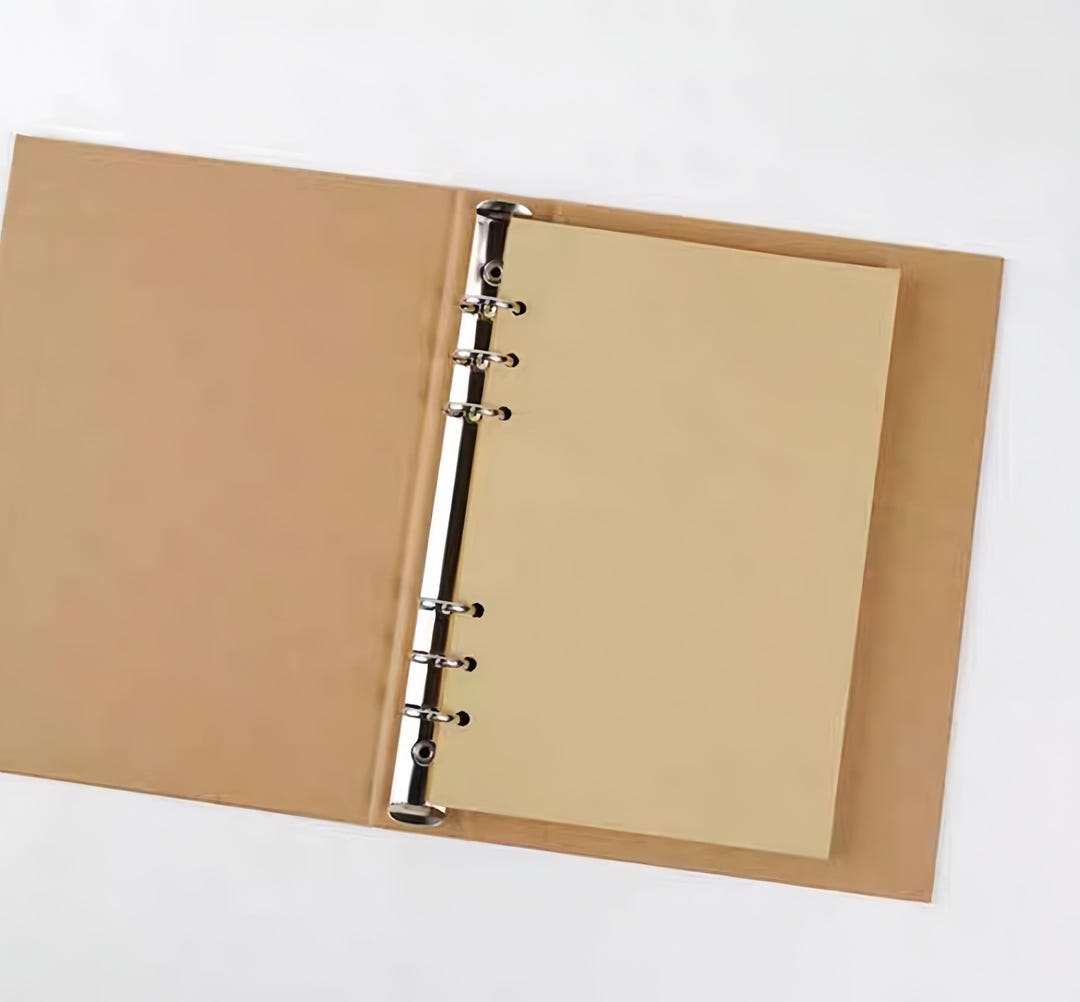 A4 A5 B5 Kraft Paper Loose-leaf Binder | 4 6 9 Ring Binder Cover ...