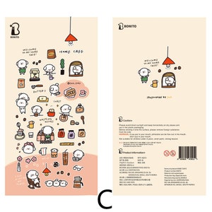 BONITO Korean Cute Emoji Dog Cat Stickers | Kawaii Animal Planner ...