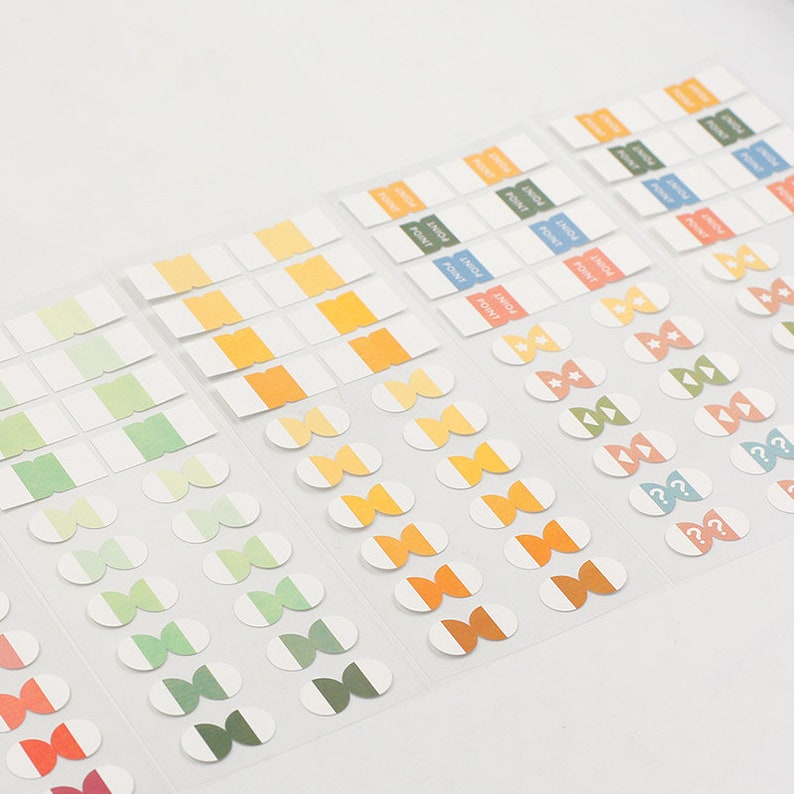 6 Sheets Index Stickers Planner Sticker Pack Calendar - Etsy