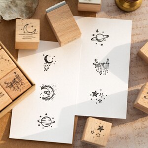 16pcs Galaxy Star Rubber Stamp | Wooden Stamp Set | Scrapbooking Stamp ...