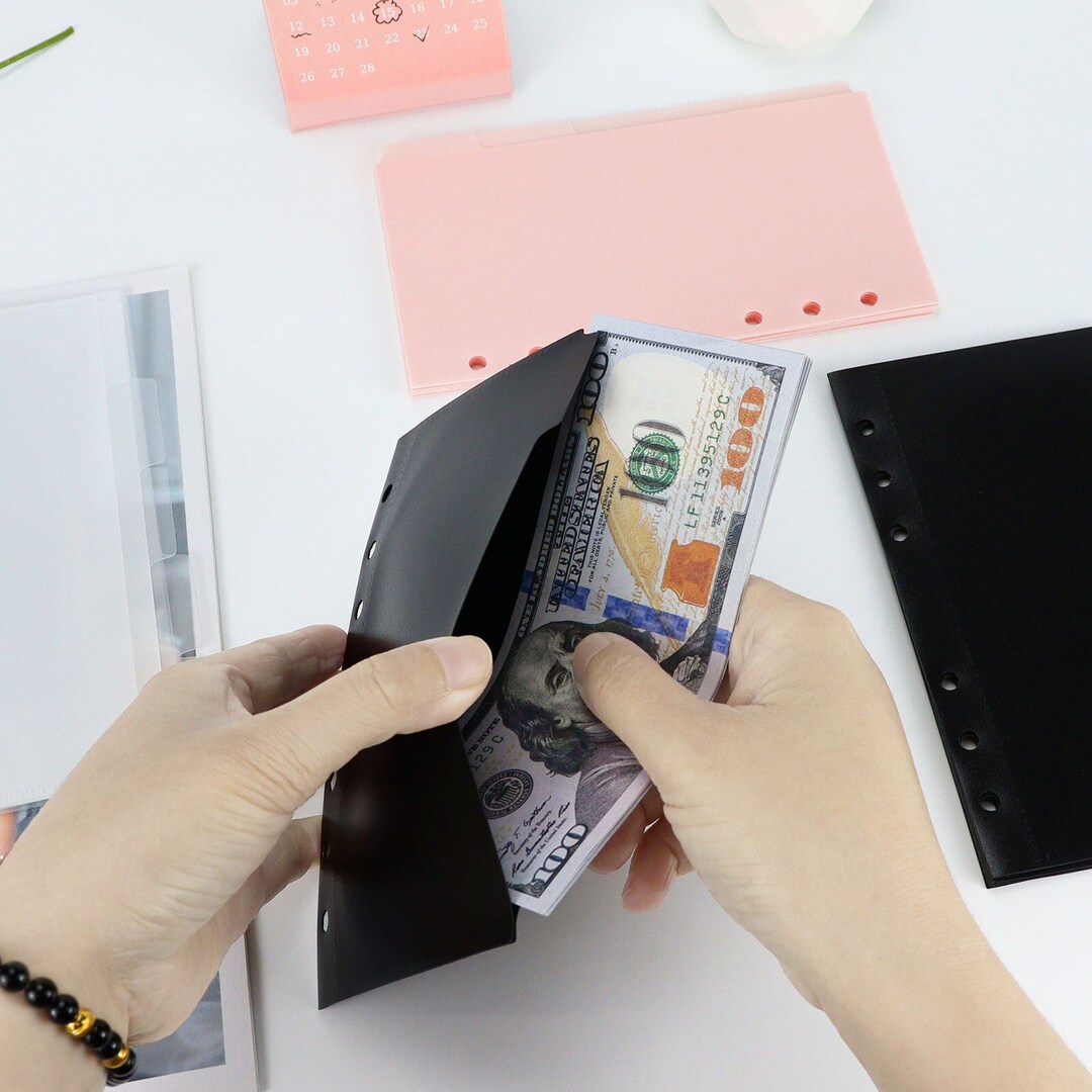 A5 A6 A7 Personal Size 6 Ring Binder Divider Pocket | Sticker Organizer ...