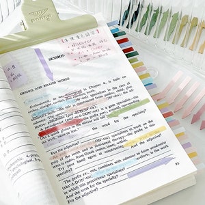 Slim Arrow Book Tabs | Annotation Marks | Index Sticky Highlighter ...