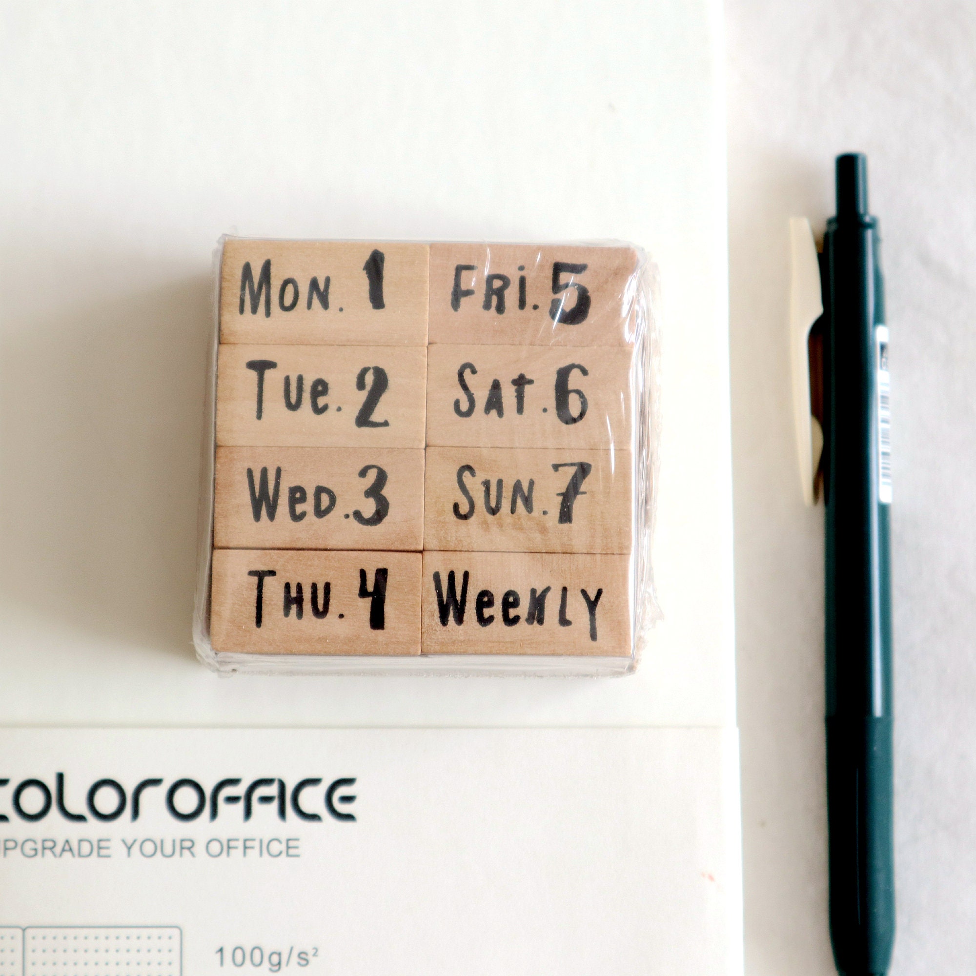 Week Rubber Stamp Wooden Stamp Set Scrapbooking Stamp - Etsy