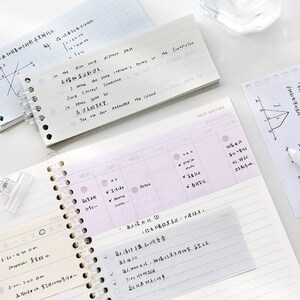 80 Sheets Colorful Loose-leaf Paper A5 B5 Refill Paper 20 26 Holes ...