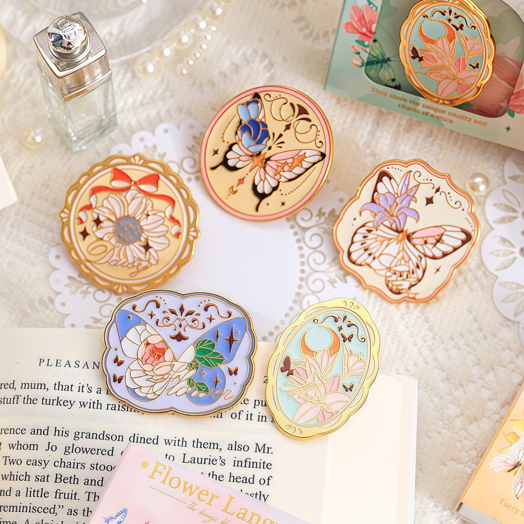 Metal Butterfly Embossed Strong Paper Clip Traveler's Notebook TN ...