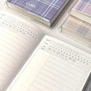 A6 Plaid Notebook Daily Plan Grided Blank Notebook Daily - Etsy