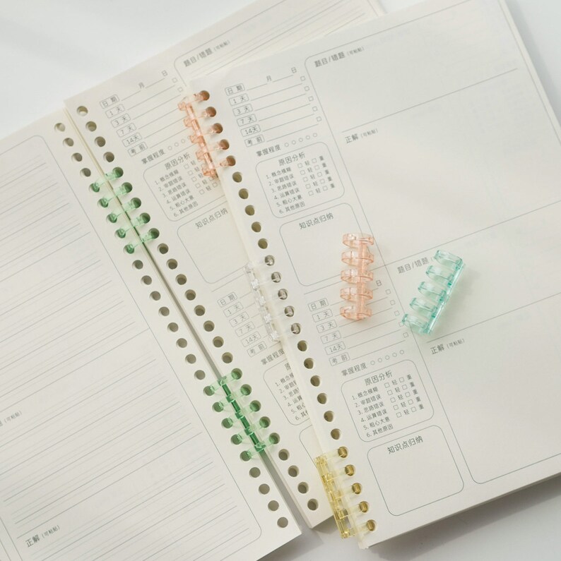Plastic Binding Spiral Rings A5 B5 A4 DIY Smart Ring Binder - Etsy Canada