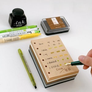 Blank A7 6 Ring Planner Inserts | 110gam Paper Kraft White Black Gray ...