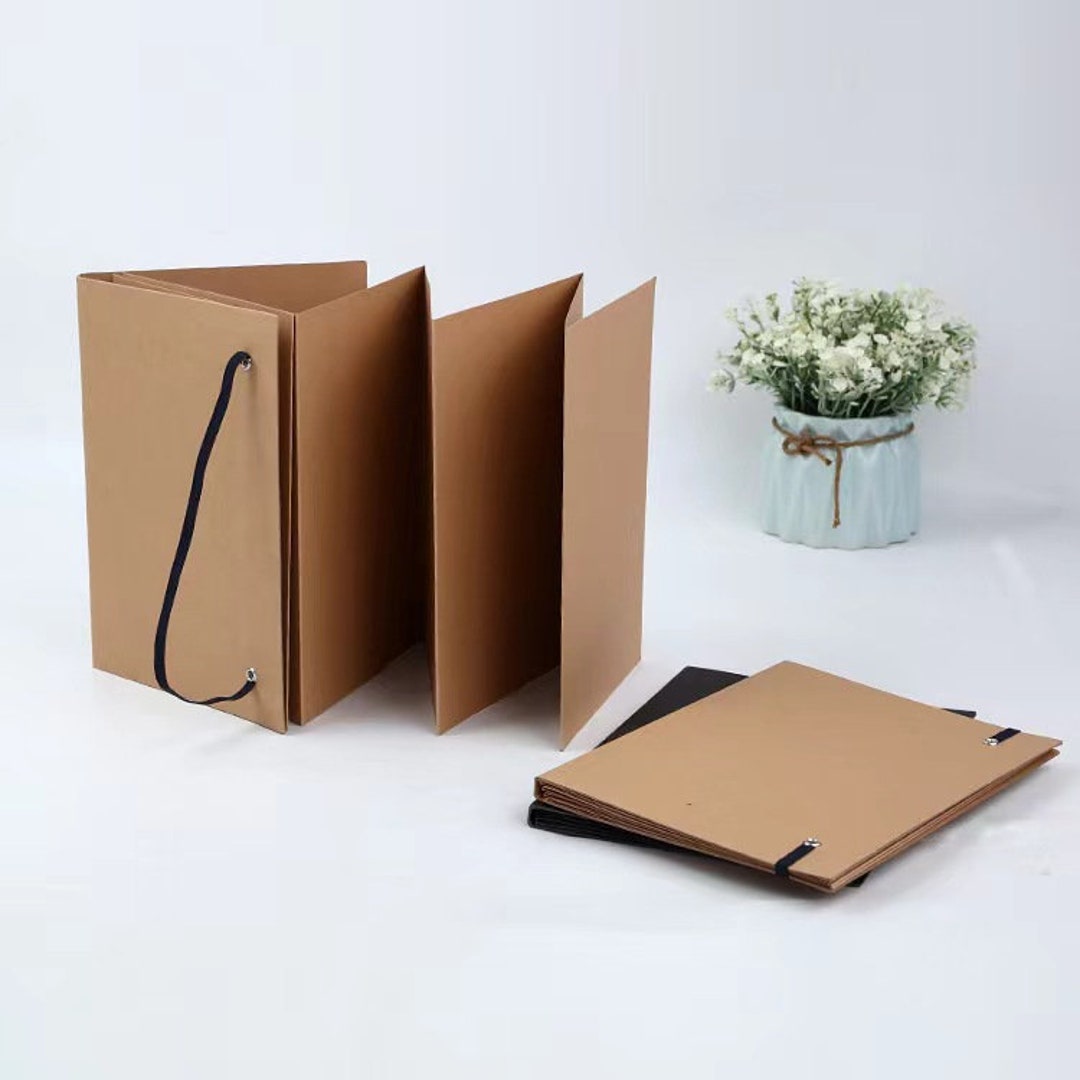 Folding Family Photo Scrapbook Album Kraft Paper Instax Mini Polaroid ...