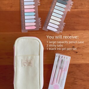 Back to School Pink Stationery Bundle for Girl | Pencil Case Pen Set ...