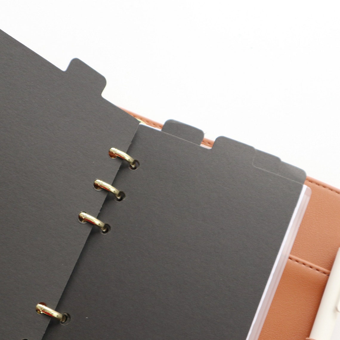 Black Planner Dividers Personal A5 6 Rings Planner Divider | Etsy