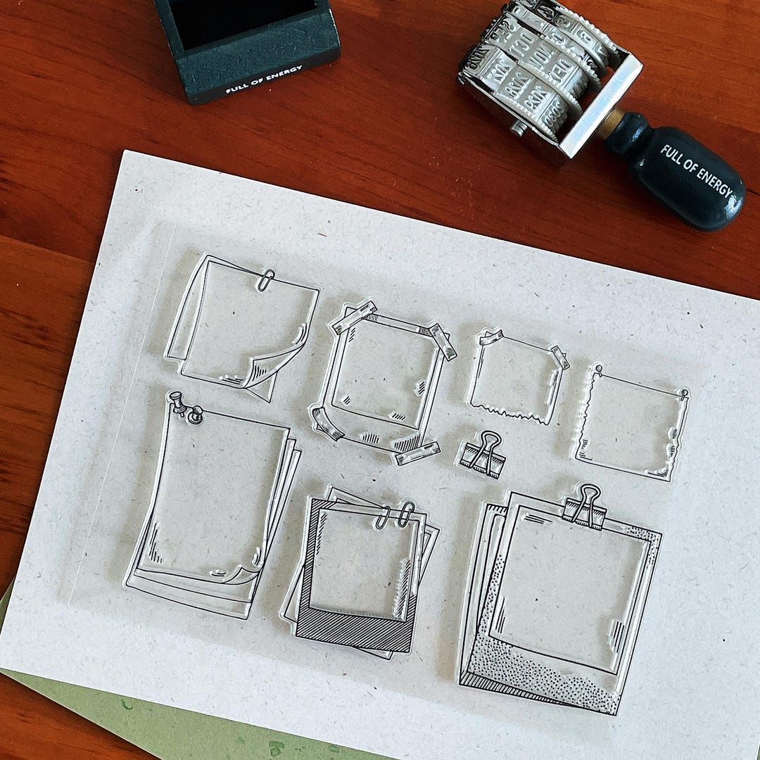 Photo Frame Clear Stamp | Transparent Rubber Stamps | bullet Journal ...