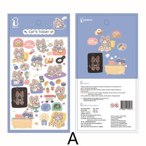 BONITO Korean Cute Emoji Dog Cat Stickers | Kawaii Animal Planner ...