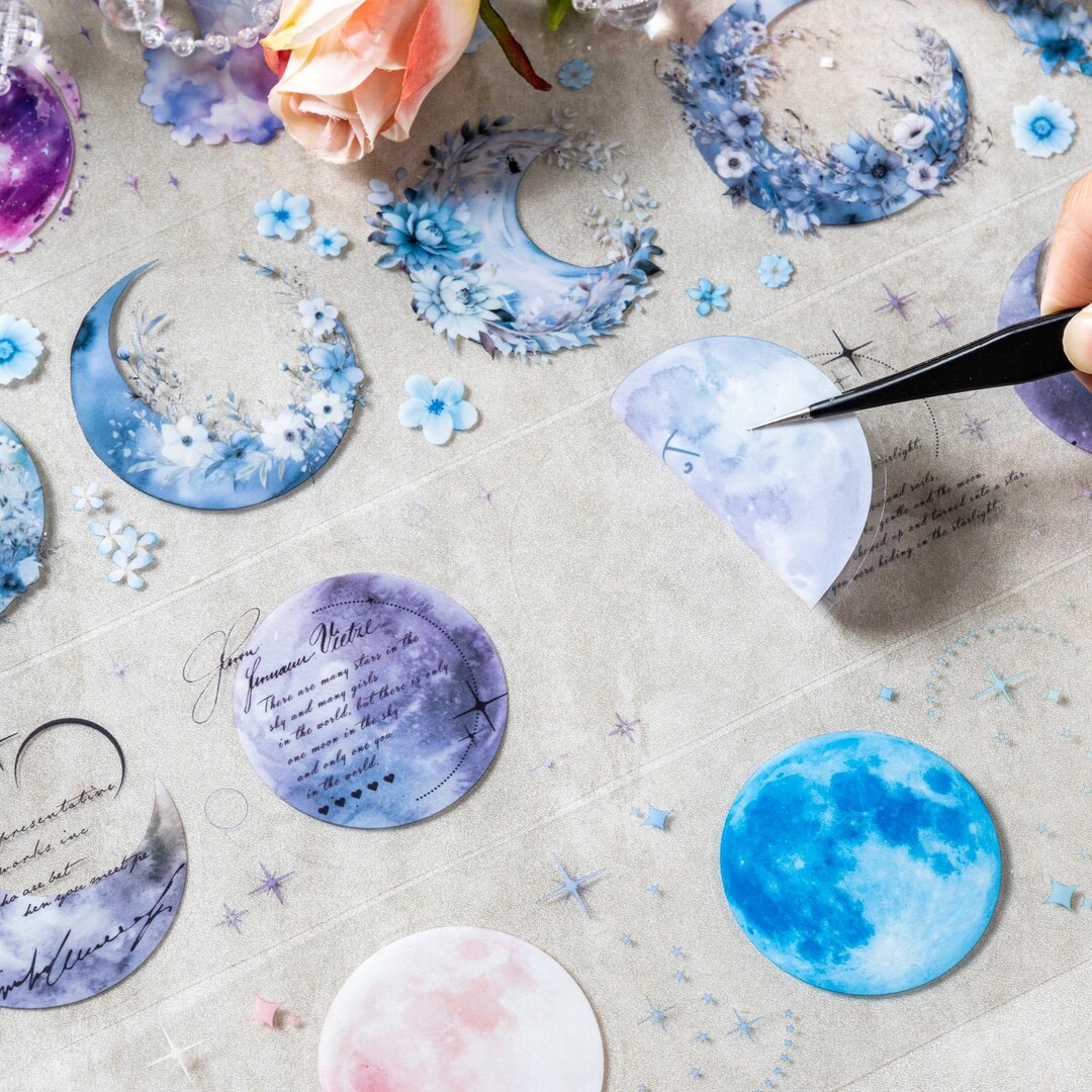 Moon Phase PET Tape | Moon and Stars Decorative Tapes Stickers | Junk ...