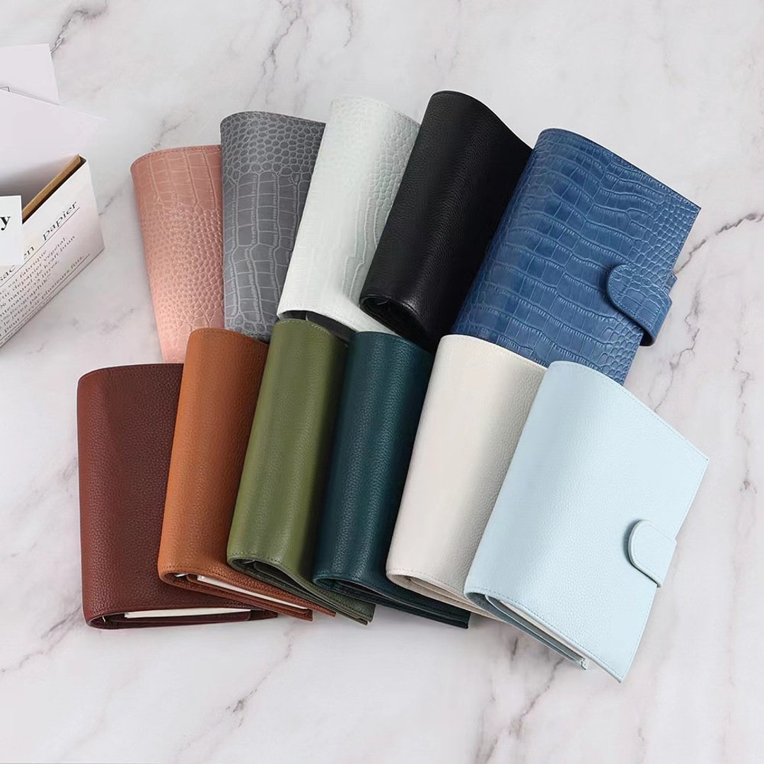 Personal Size Genuine Leather 6 Rings Planner | Notebook Journal Binder ...