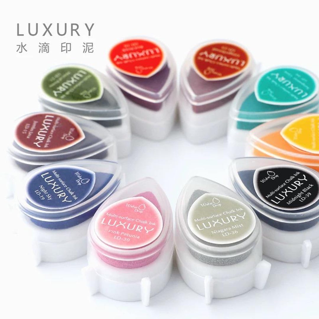 Tear Drop Shaped Ink Stamp Pad | Small Finger Retro Ink Pads | Stamp ...