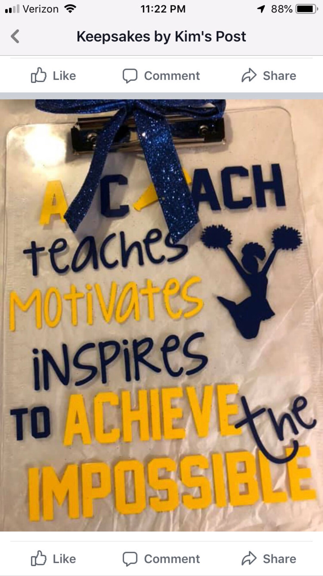Cheer Coach Clipboard - Etsy
