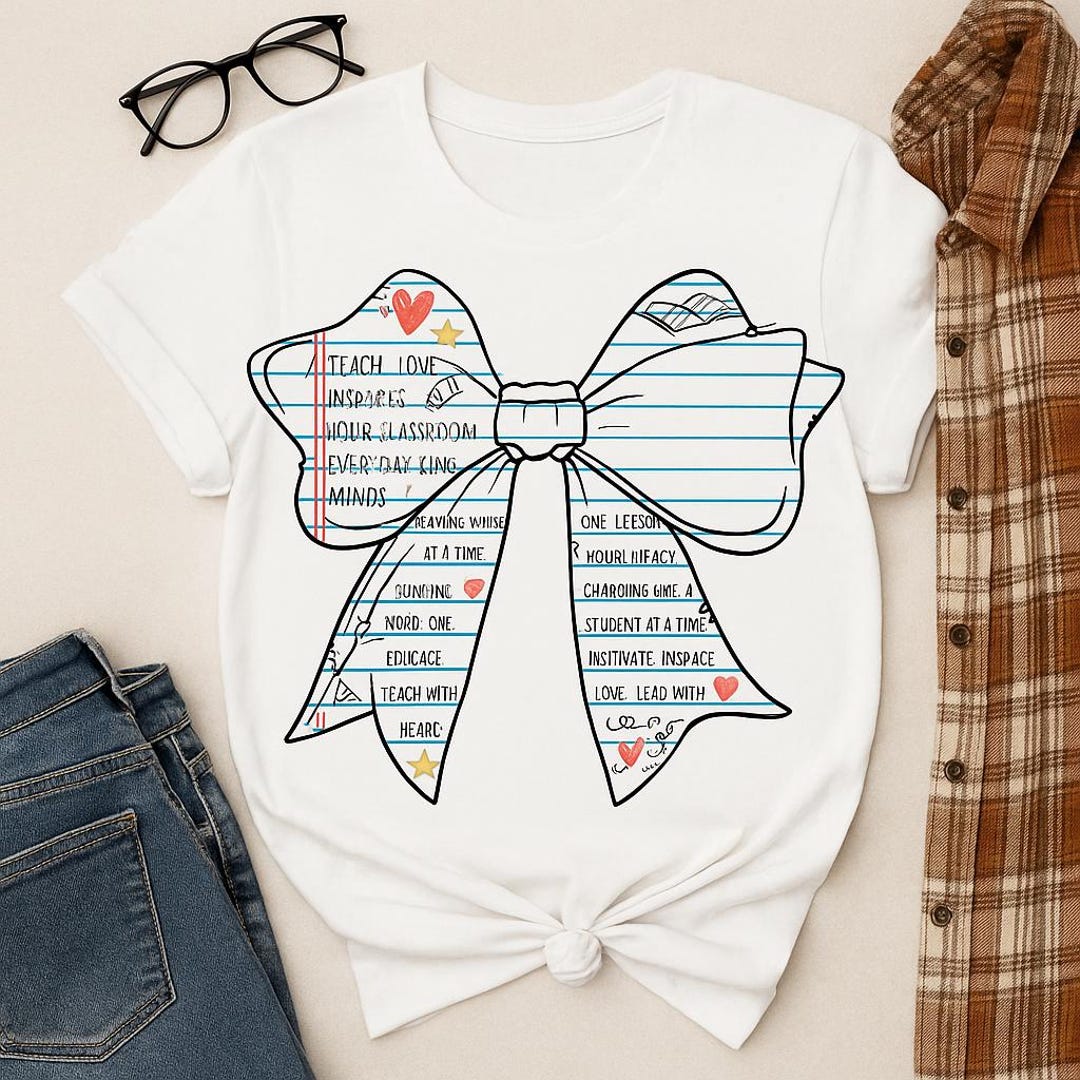 Coquette Teacher Bow PNG: Inspirational Quotes, Back to School Clipart ...