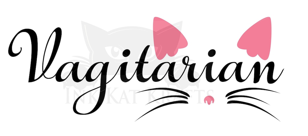 Digital File Vagitarian Kitty Funny Gay Lesbian Pride LGBT Pussy Cat ...