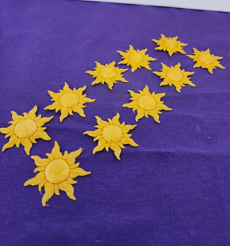 Large & Small Tangled GOLD Sun Table Decorations/confetti - Sets of 10 ...