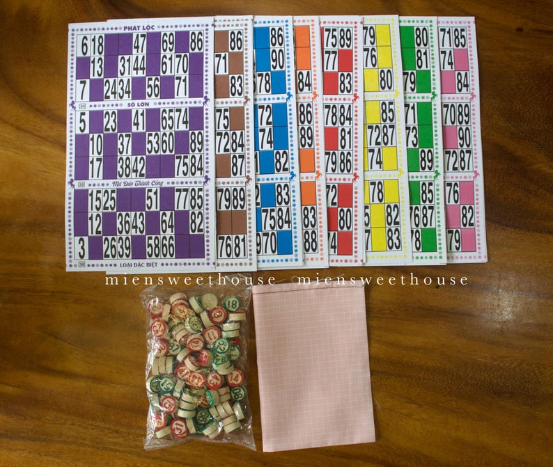 Vietnamese Traditional Lotto Game Set | Retro Lô Tô Board Game | Family ...