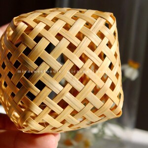 Tiny Woven Bamboo Basket: Home Decor Accent (2.7x3.9x2.7 Inches) - Etsy