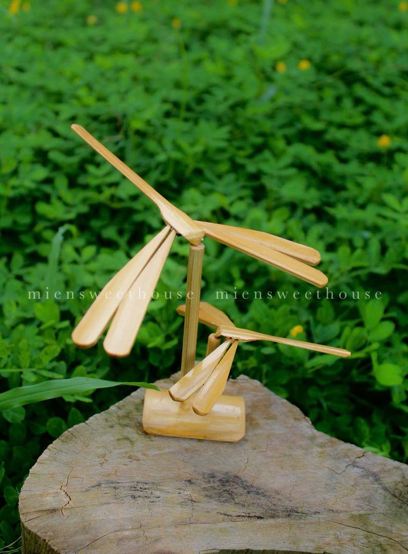 Balancing Bamboo Dragonfly: Vietnamese Craft Decoration - Etsy