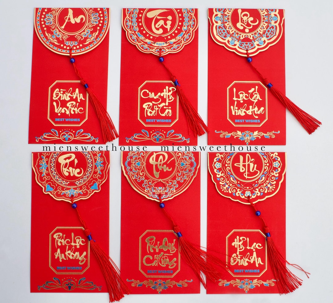 Vietnamese Red Envelopes: Lunar New Year Wedding Gift (set of 10/20/50 ...