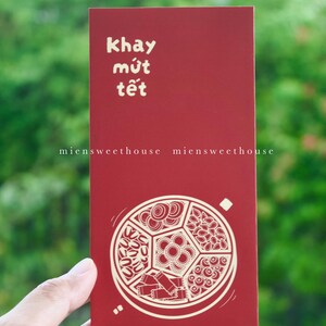 Set of 48 Red Lucky Money Envelopes – 6 Vietnamese Tet Designs – Red ...