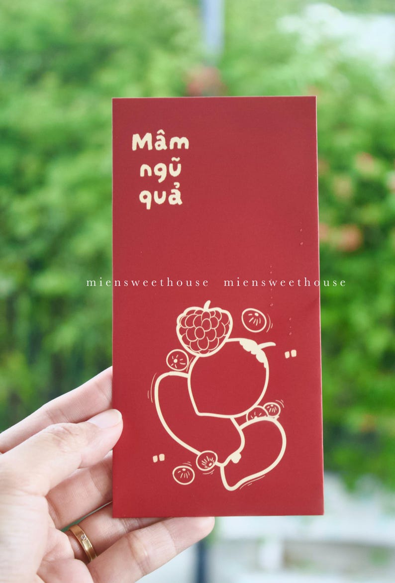 Set of 48 Red Lucky Money Envelopes – 6 Vietnamese Tet Designs – Red ...