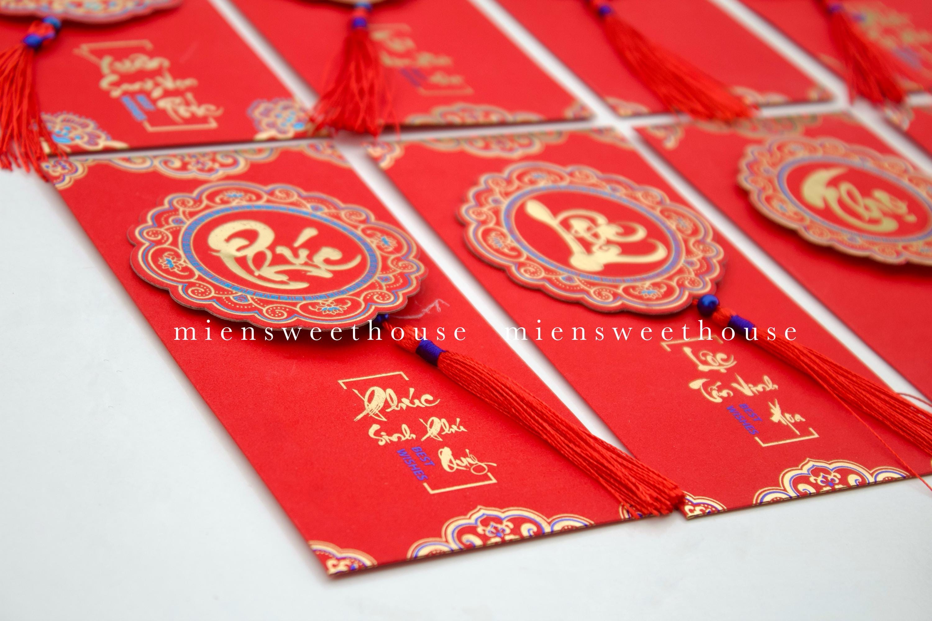 Vietnamese Red Envelopes – “ Xuan, Phát, Tài, Phúc, Lộc, Thọ” Lucky ...