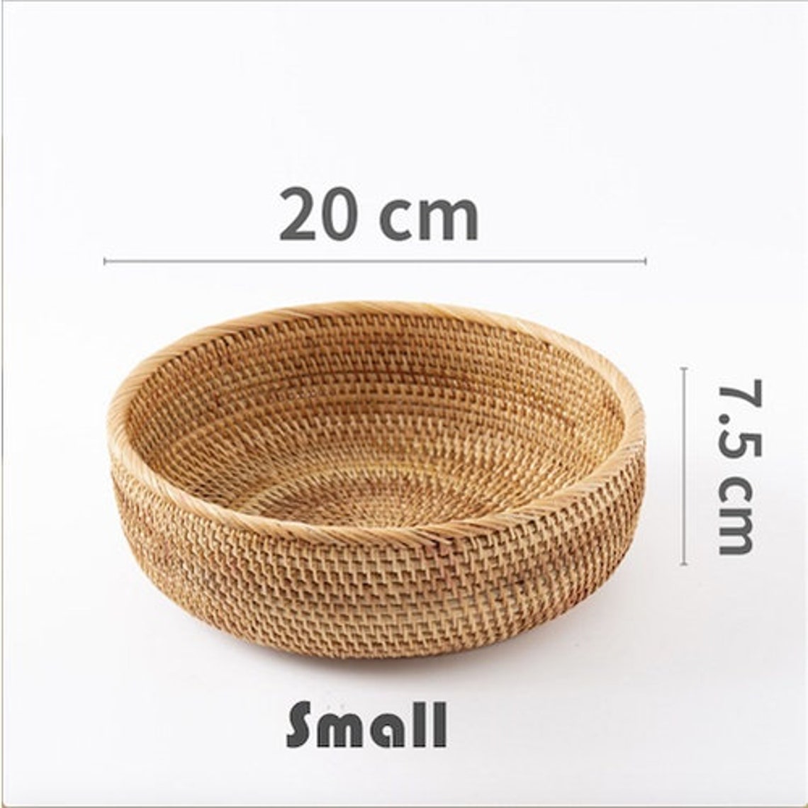 Rattan Bowl Set of 3 Vietnamese Rattan Bowl Rattan Storage - Etsy