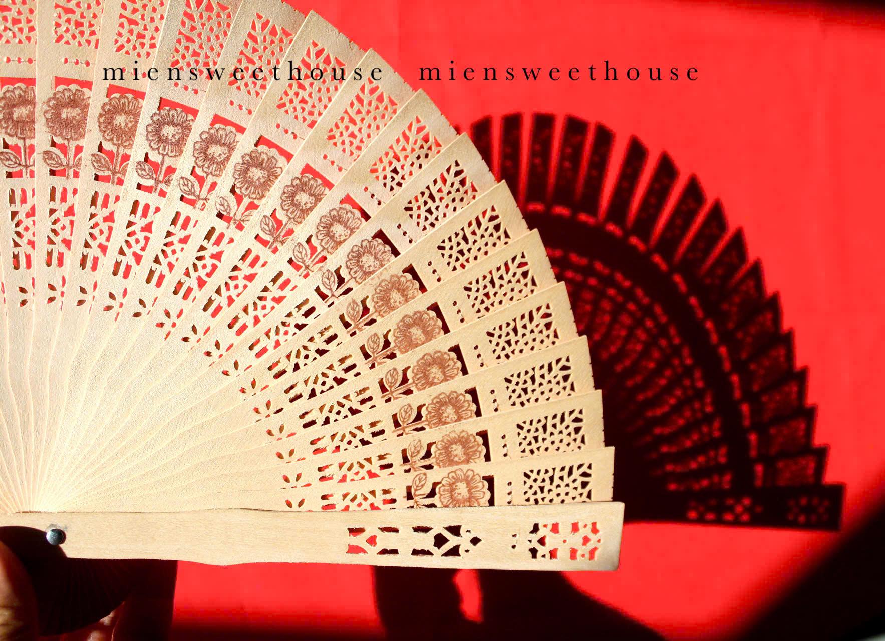 Vietnamese Wooden Hand Fan: Tết Photo Prop, Bride Accessory - Etsy