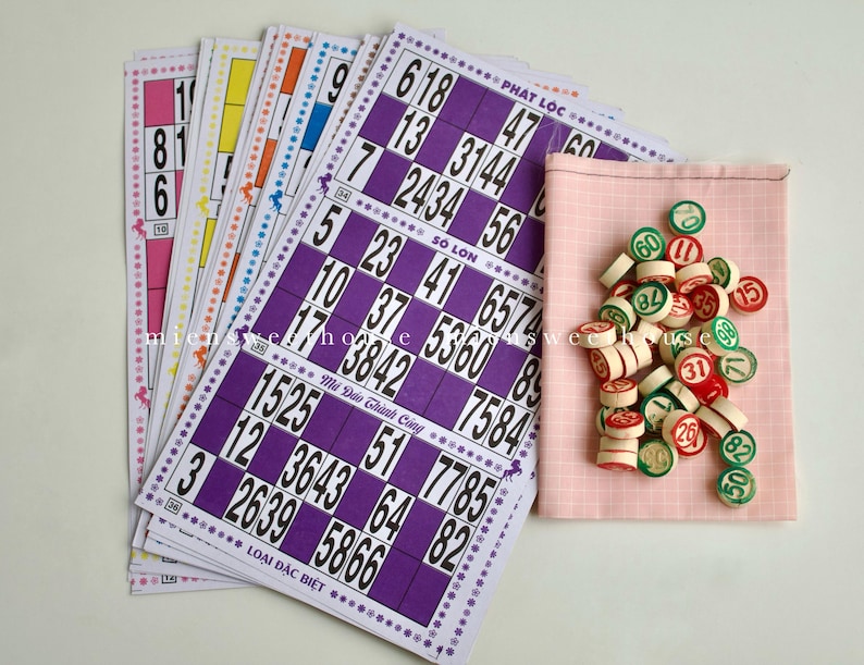 Vietnamese Traditional Lotto Game Set | Retro Lô Tô Board Game | Family ...