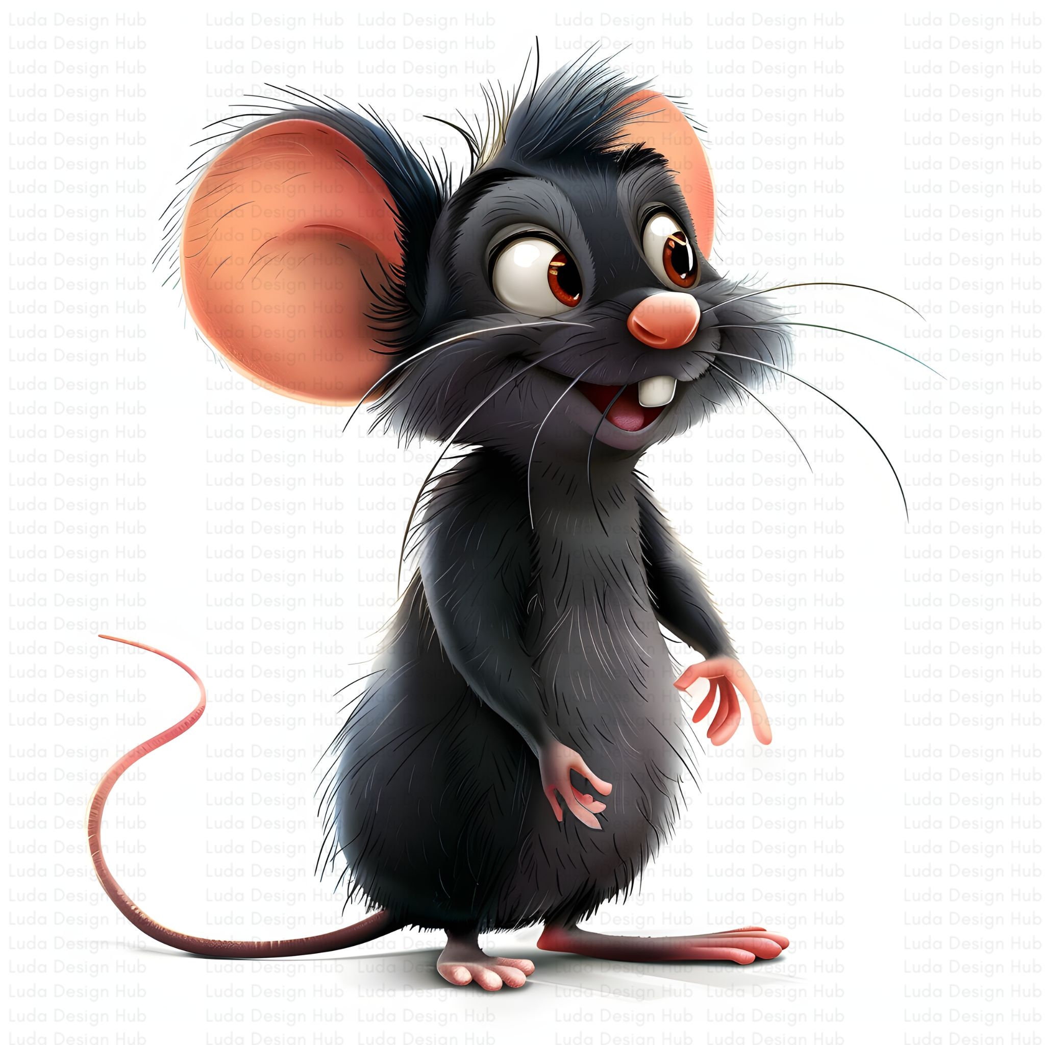 Cute Quirky Funny Mouse Clipart for Commercial Use - Adorable Mouse ...