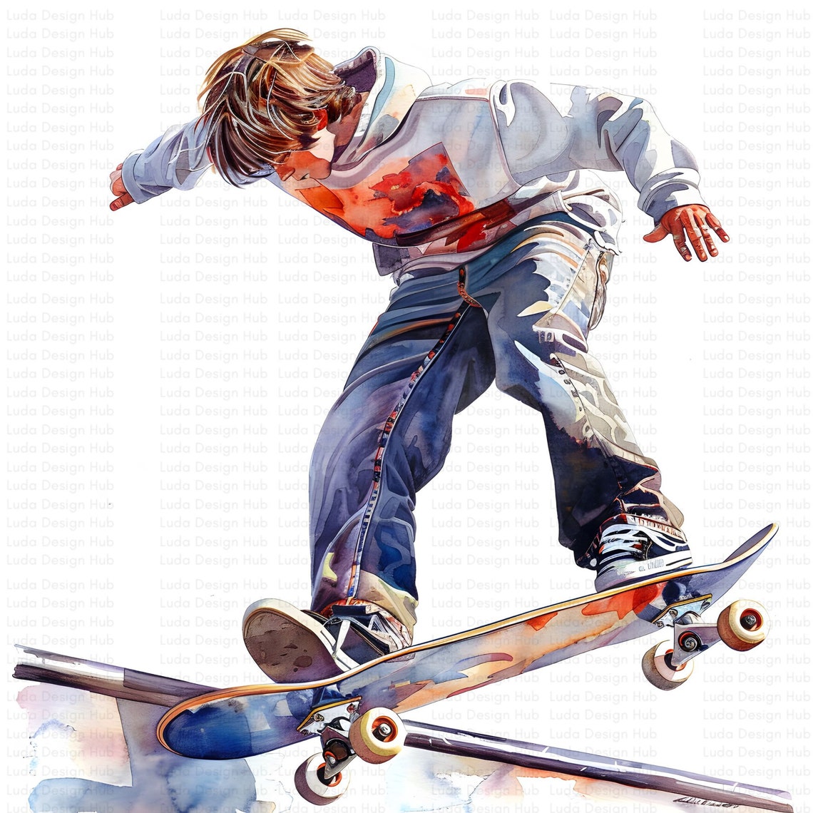 Dynamic Skateboarding Scene of Boys Performing Thrilling Tricks on ...