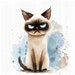 14 Grumpy Siamese Cat Clipart, Cat Clipart, Digital Download, Instant ...