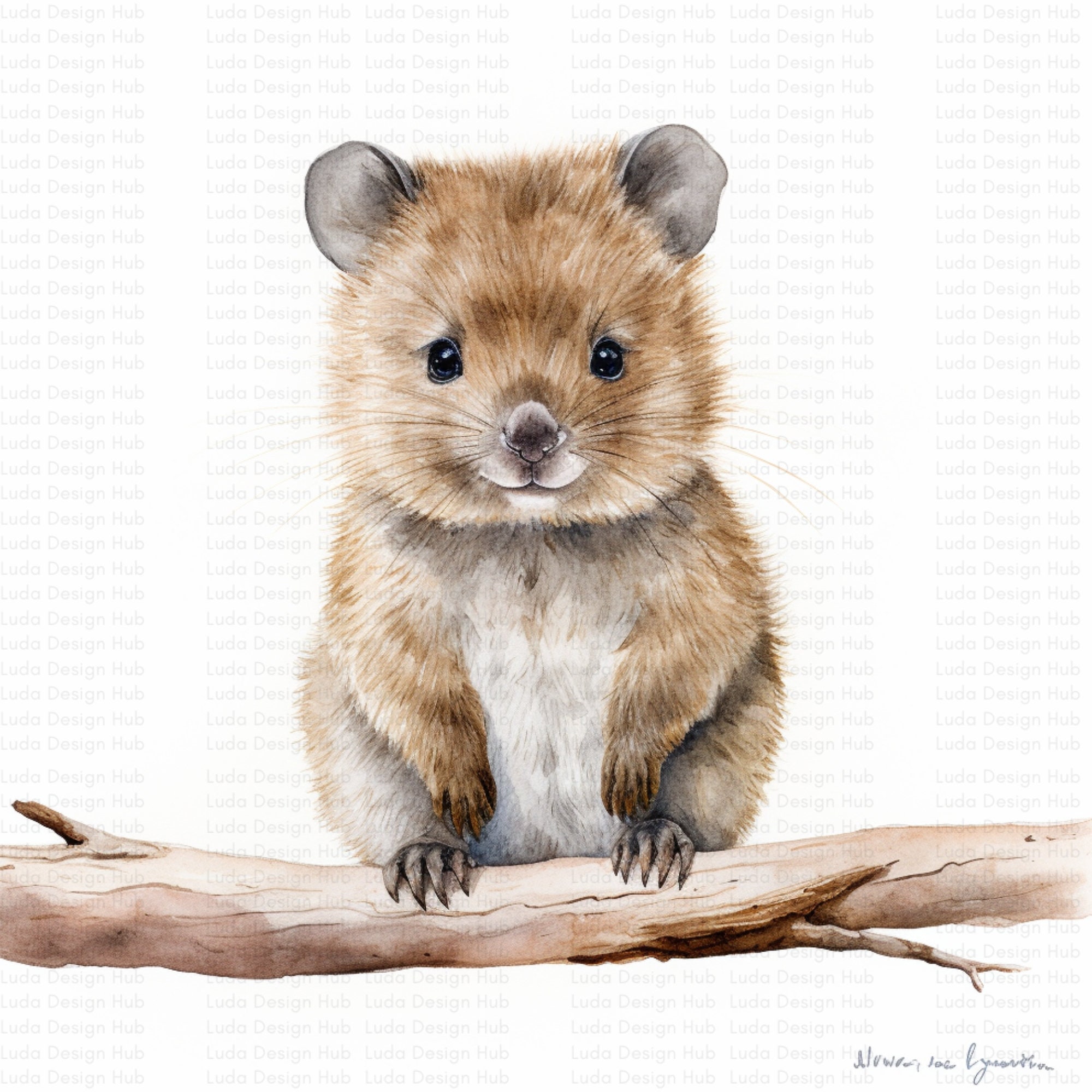 Cute Watercolor Baby Quokka 10 Watercolor Clipart 10 Watercolor ...